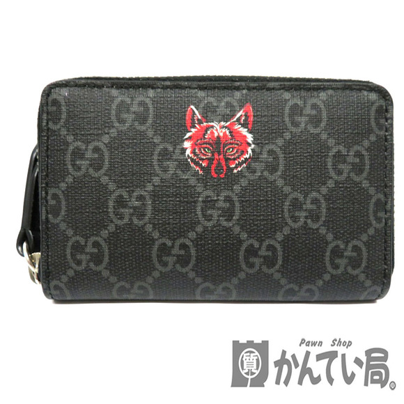 Gucci | Bags | Gucci Zip Around Wallet Black Wolf | Poshmark